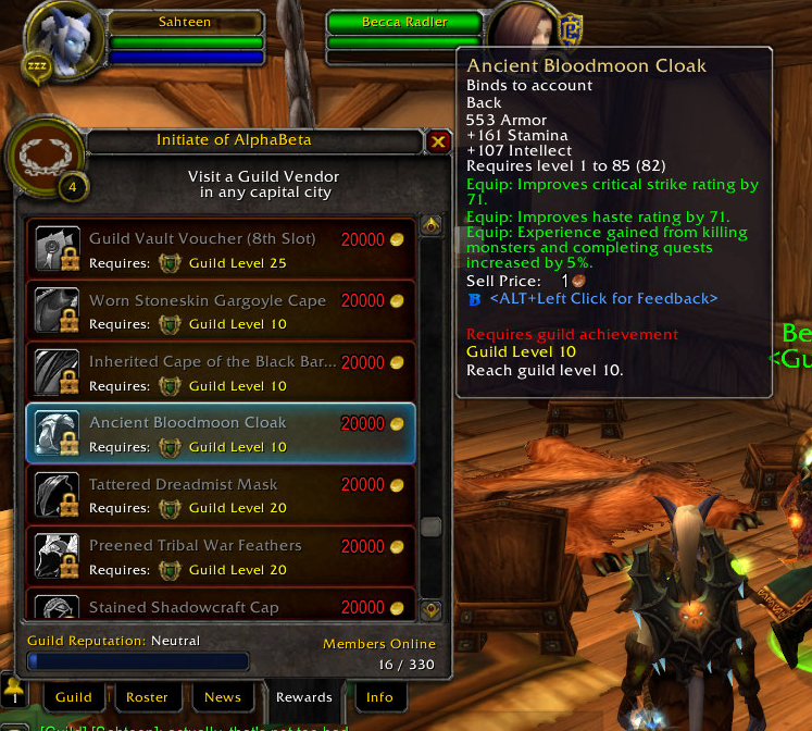 Pocket Heals: Guild Reputation Rewards (So Far)