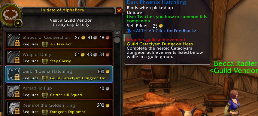 Pocket Heals: Guild Reputation Rewards (So Far)