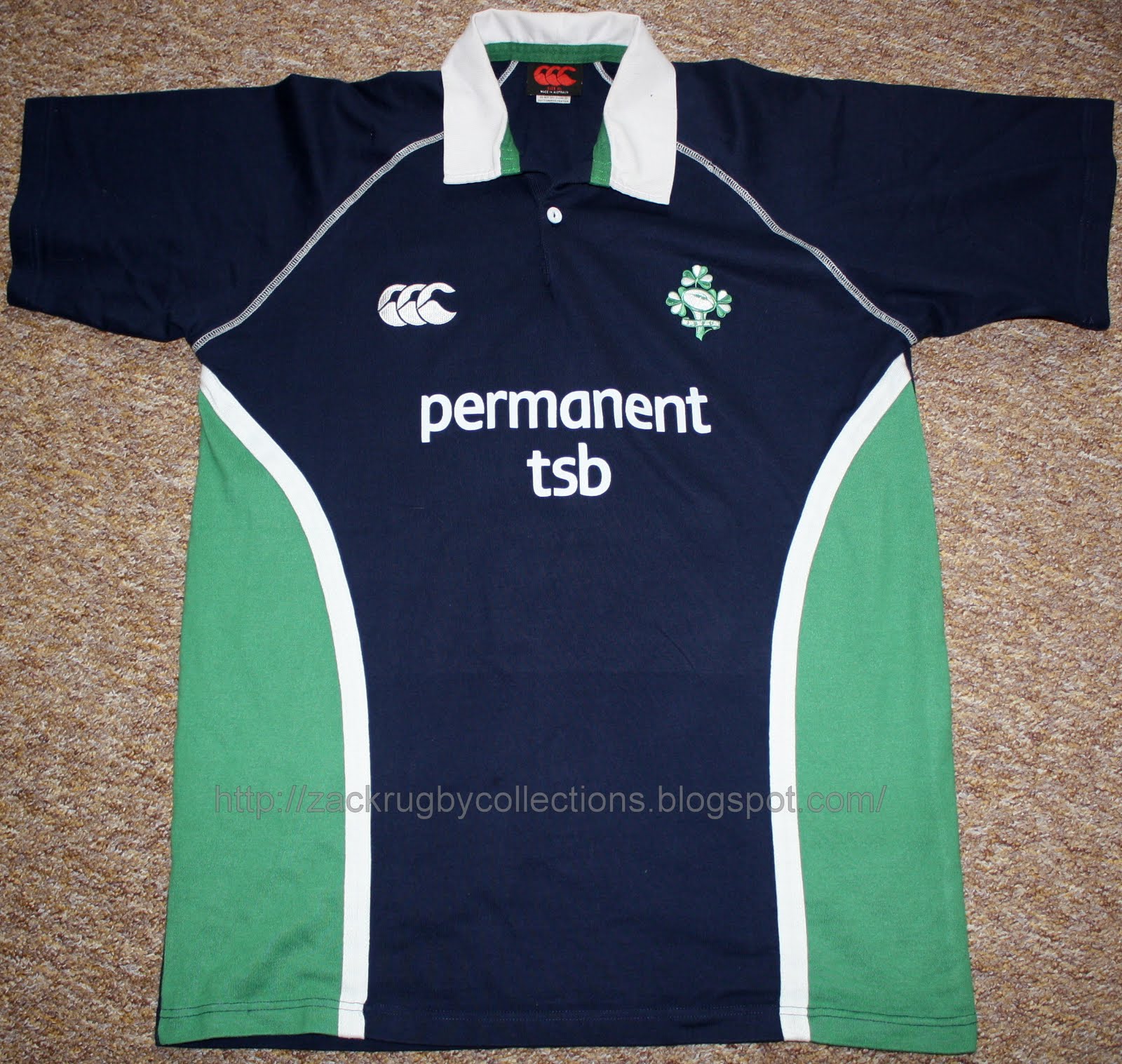 ZackRugby Collections®: Vintage Ireland SS (IRFU) Rugby Jersey