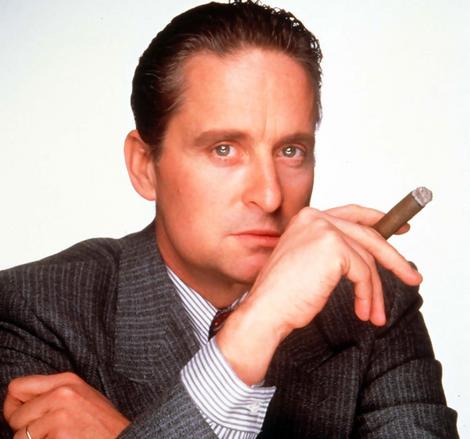Wall Street Hairstyles - Slicked Back Hair of Gordon Gekko