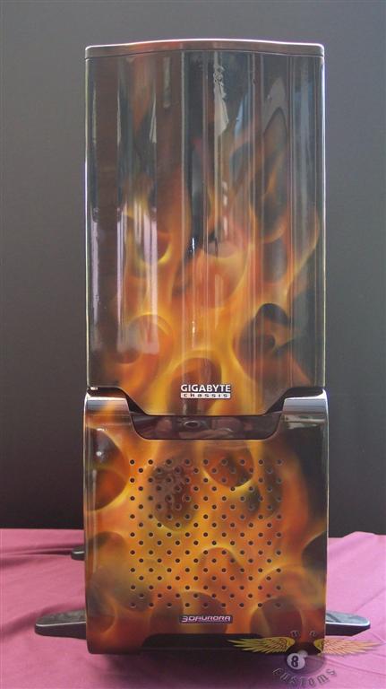 Gigabyte PC Case Airbrush - Skull and Fire Design Airbrushed on ...