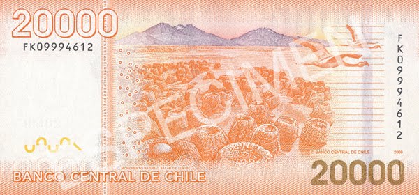Dato Web: Nuevo Billete de 20 mil pesos ($ 20.000) en Chile, (imagen ...