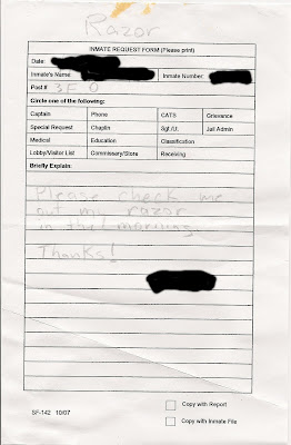 Ingham County Jail Tales: Communicating with jail staff -- the "kite"