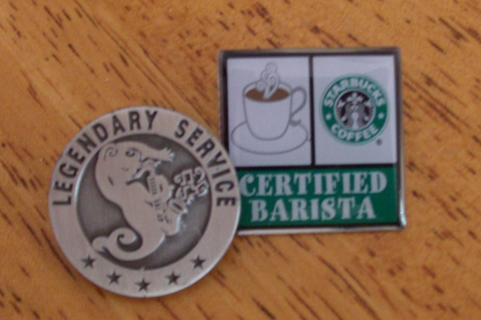 Starbucks stuff: Starbucks pins--$3 each