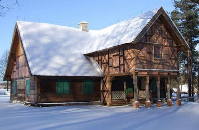 Farmhouses in the Former East Prussia.
