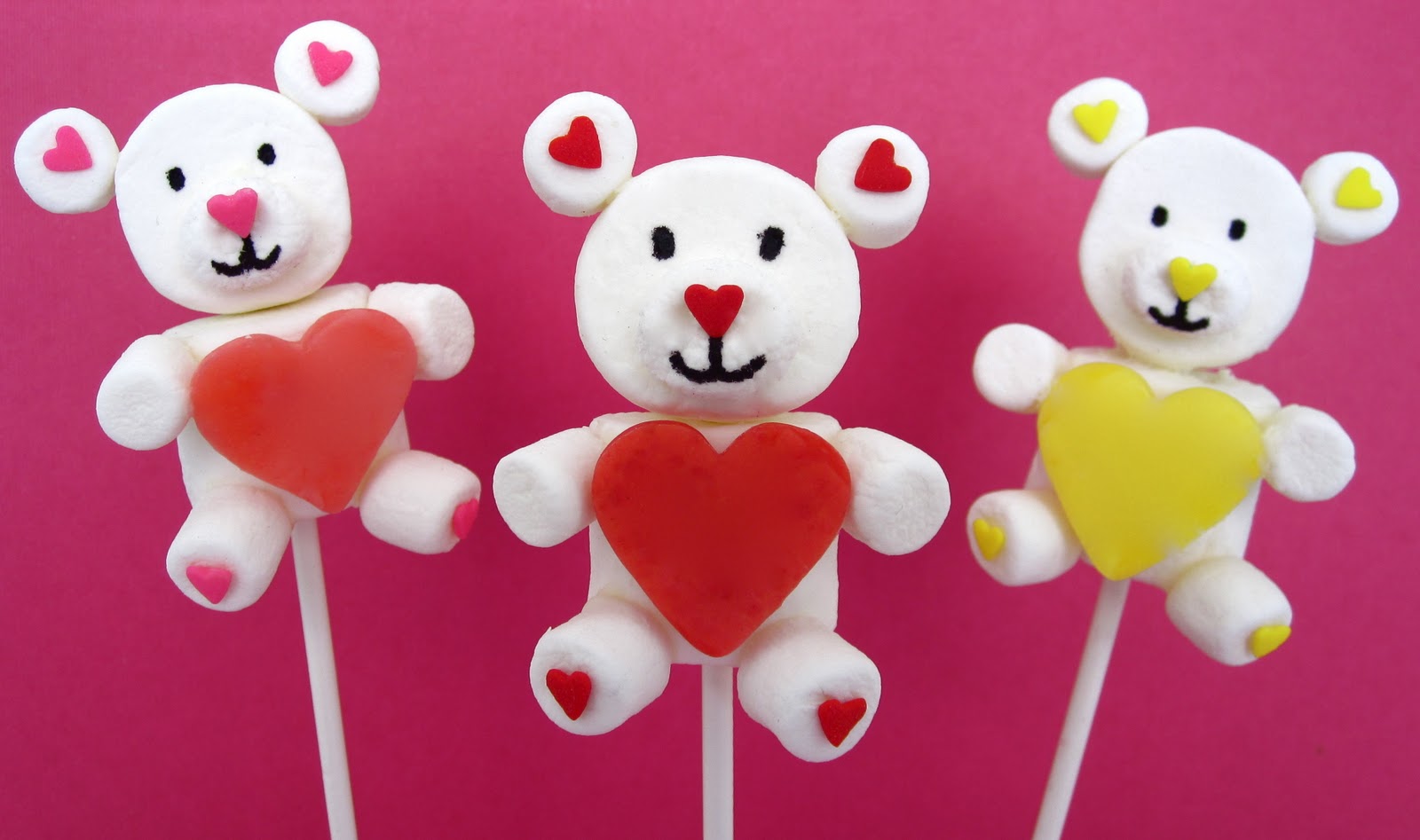 Marshmallow Valentine Teddy Pops - The Lindsay Ann