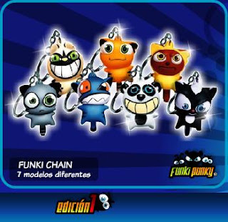 Viejas Colecciones: 2006-Stickers Funki Punky Pinky Pow + Llaveros + Tazos