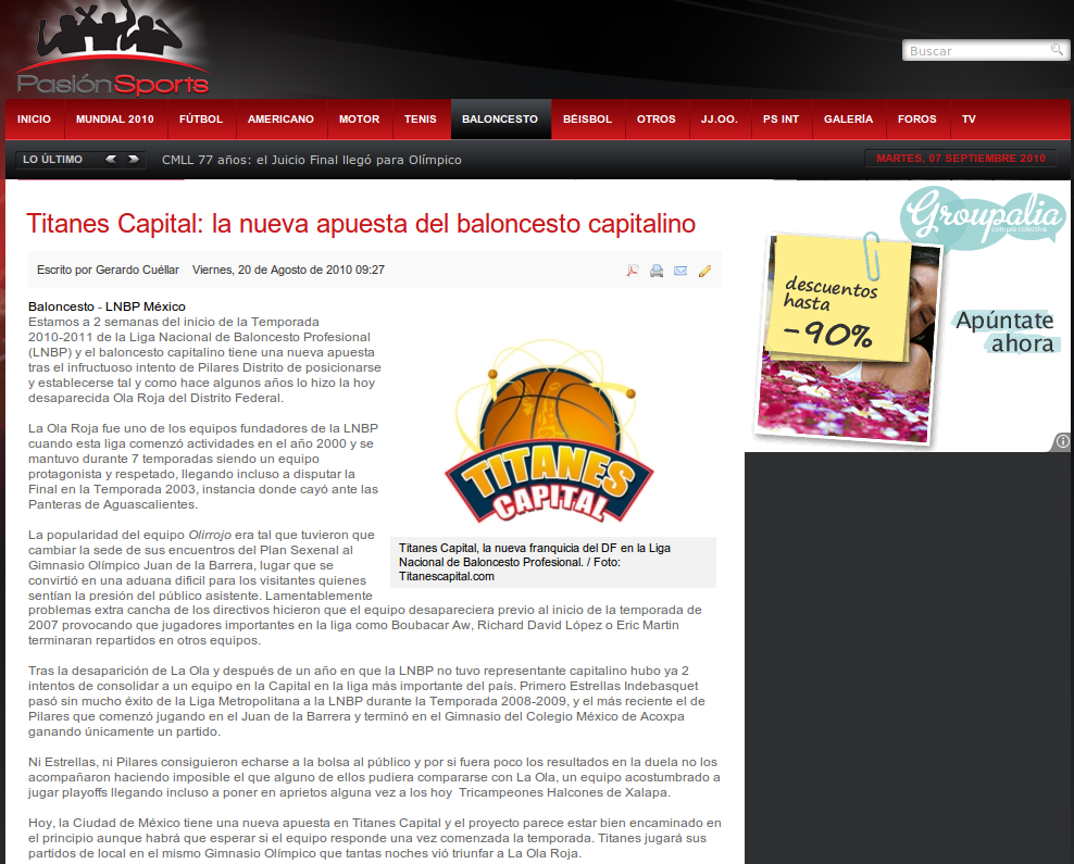 TITANES CAPITAL: LA NUEVA APUESTA DEL BALONCESTO CAPITALINO TITANES CAPITAL: LA NUEVA APUESTA DEL BALONCESTO CAPITALINO