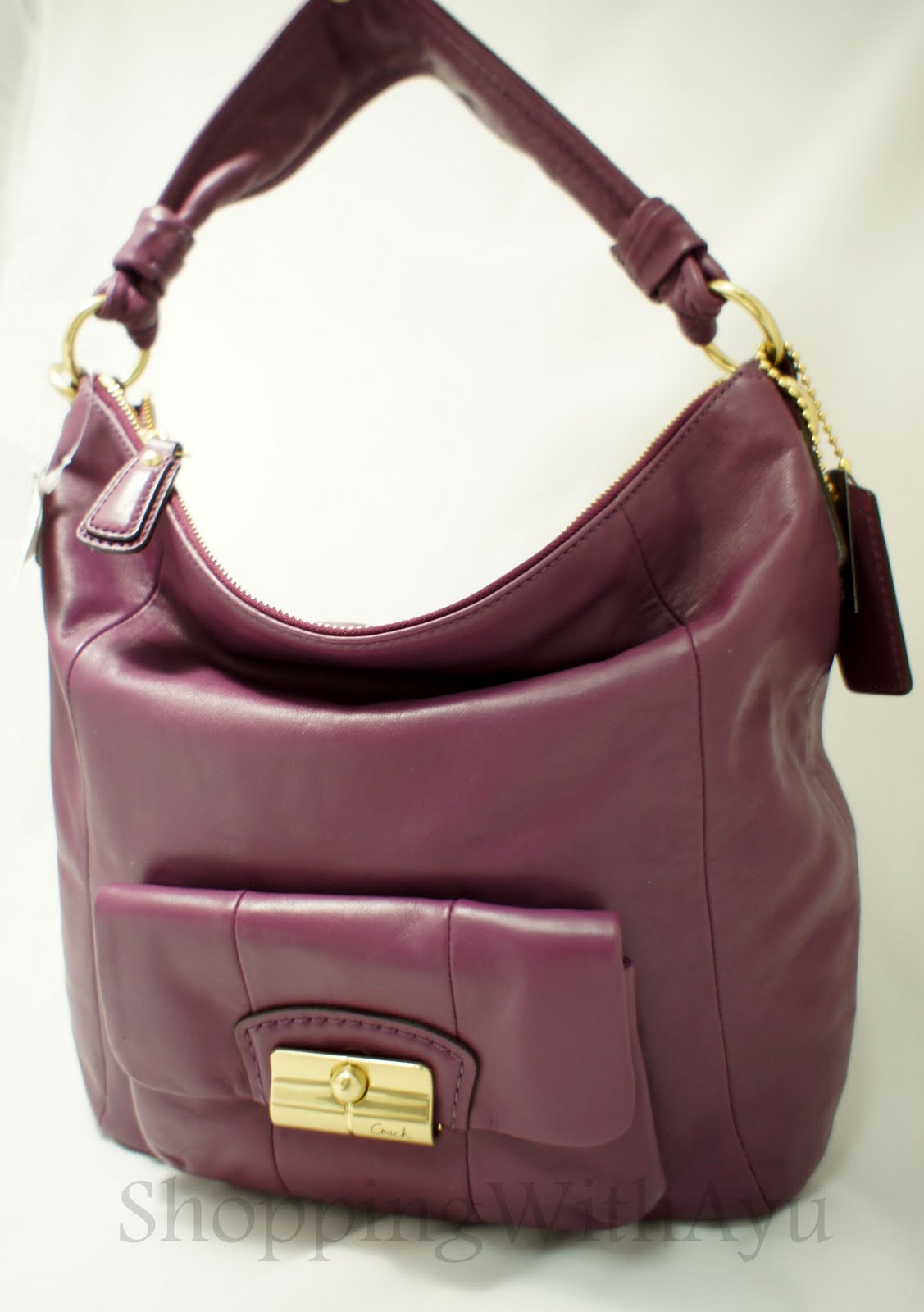 Shopping With Ayu: COACH Kristin Leather Hobo Style 14783 in Raisin