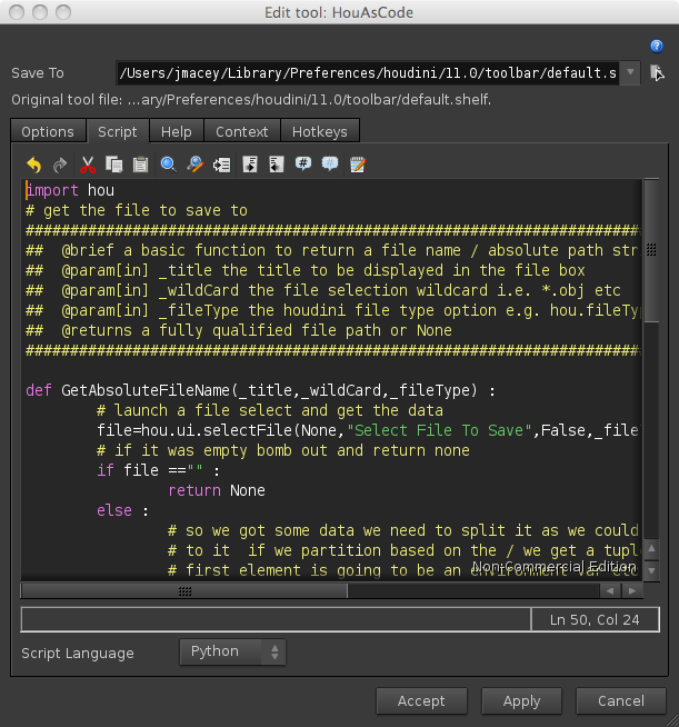 Jon's Teapot: Houdini Python .asCode()