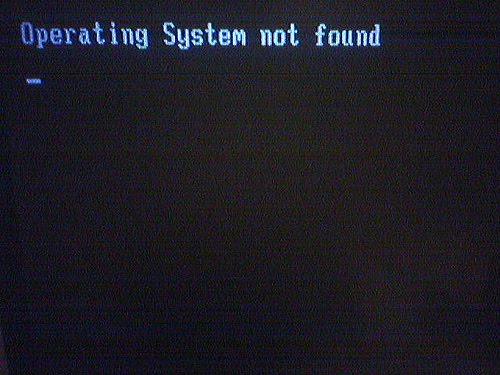 Operating Systems: No Operating System Found
