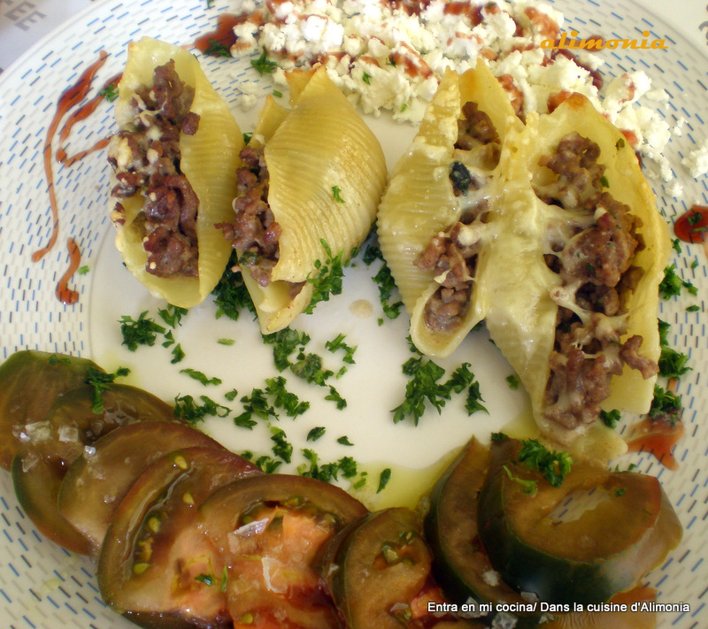 Conchas de pasta rellenas / Coquilles de pâte farcies