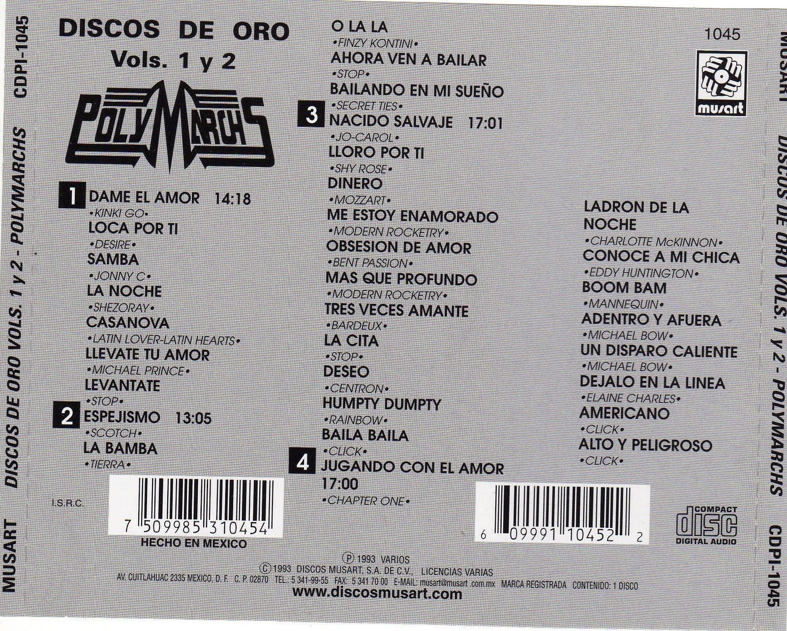 Linares Disco Mix 80s: DISCO DE ORO 1 Y 2 POLYMARCHS