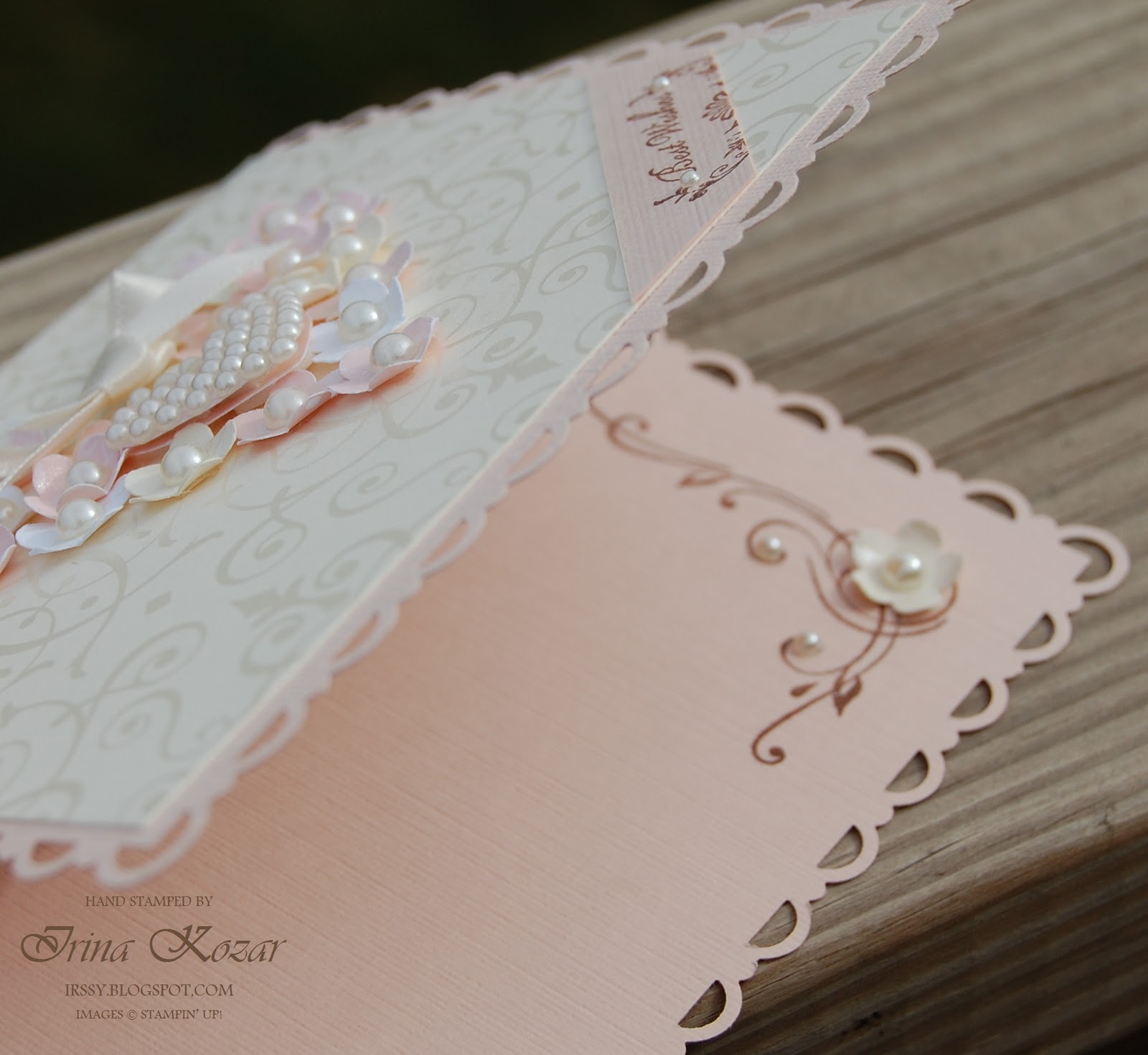 Stampin' with Irina: Flower Heart Wedding Card