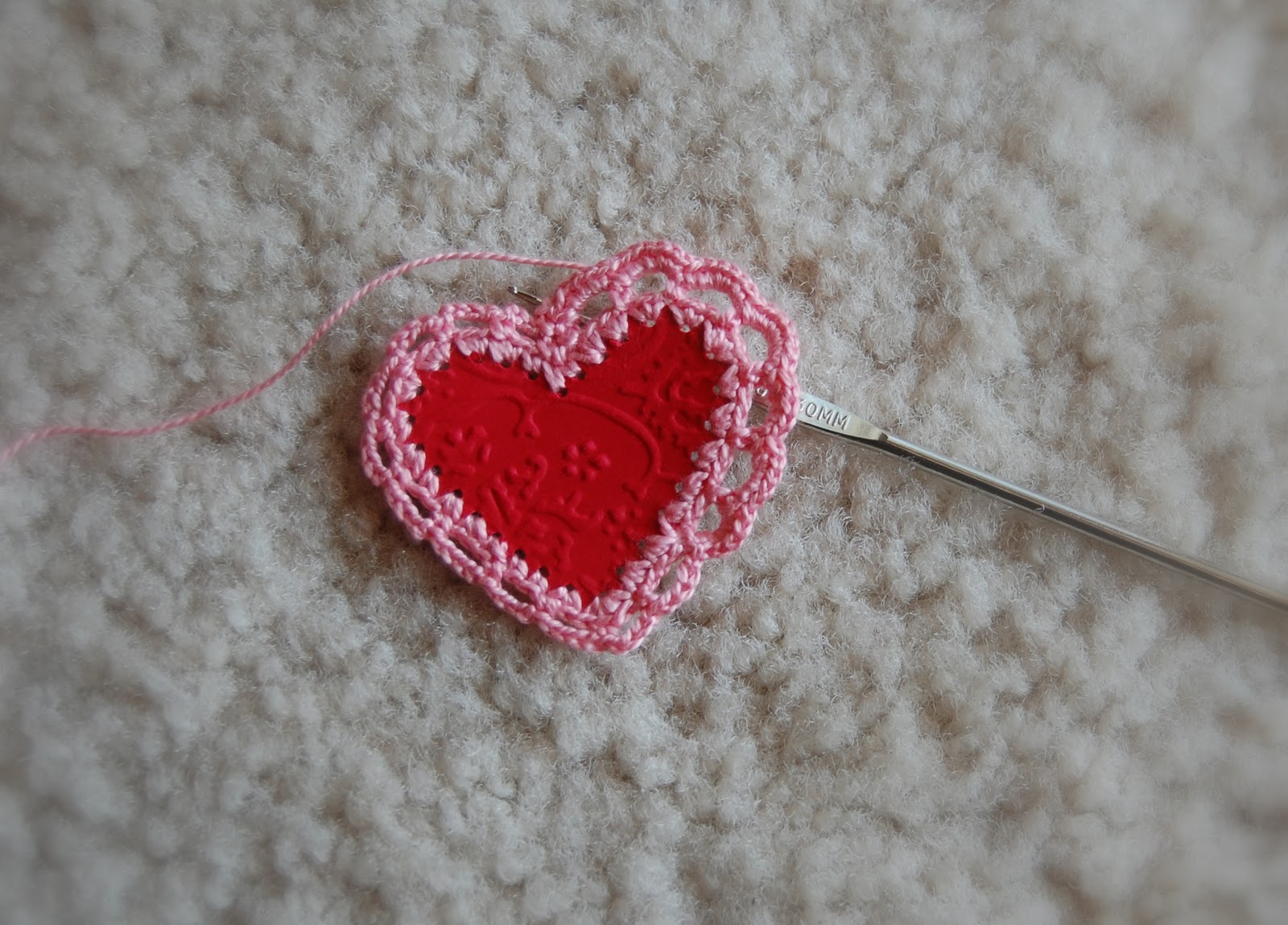 Stampin' with Irina: Crocheted Paper Heart Tutorial