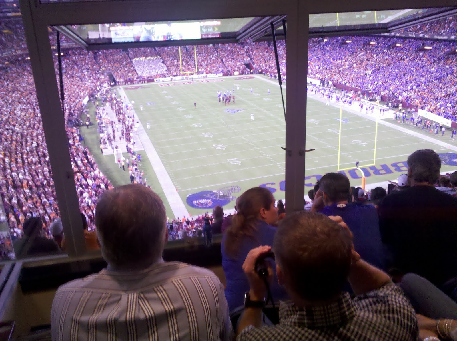 A Priest Life ((((,,)))): Go Tech! Hello from Suite 214 at FedEx Field