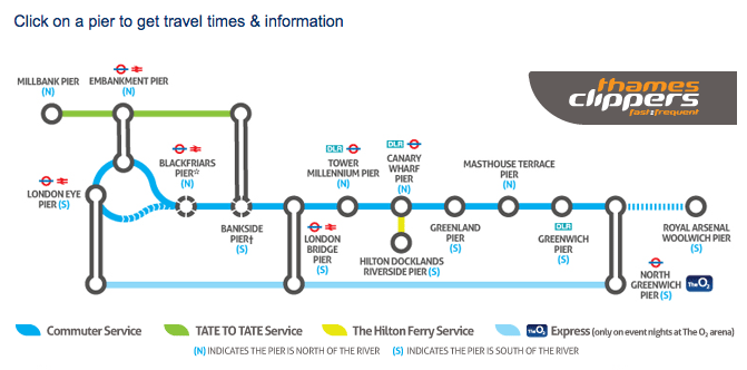 Thames Clippers Routes And Route Map Route Map Route London Location ...