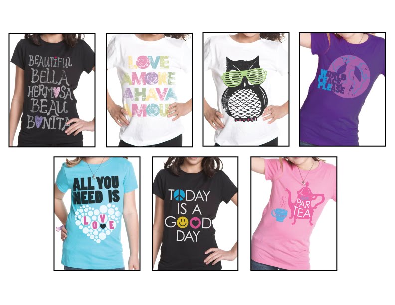 iheartgraphicart: Assorted Girl's & Tween's t-shirt design