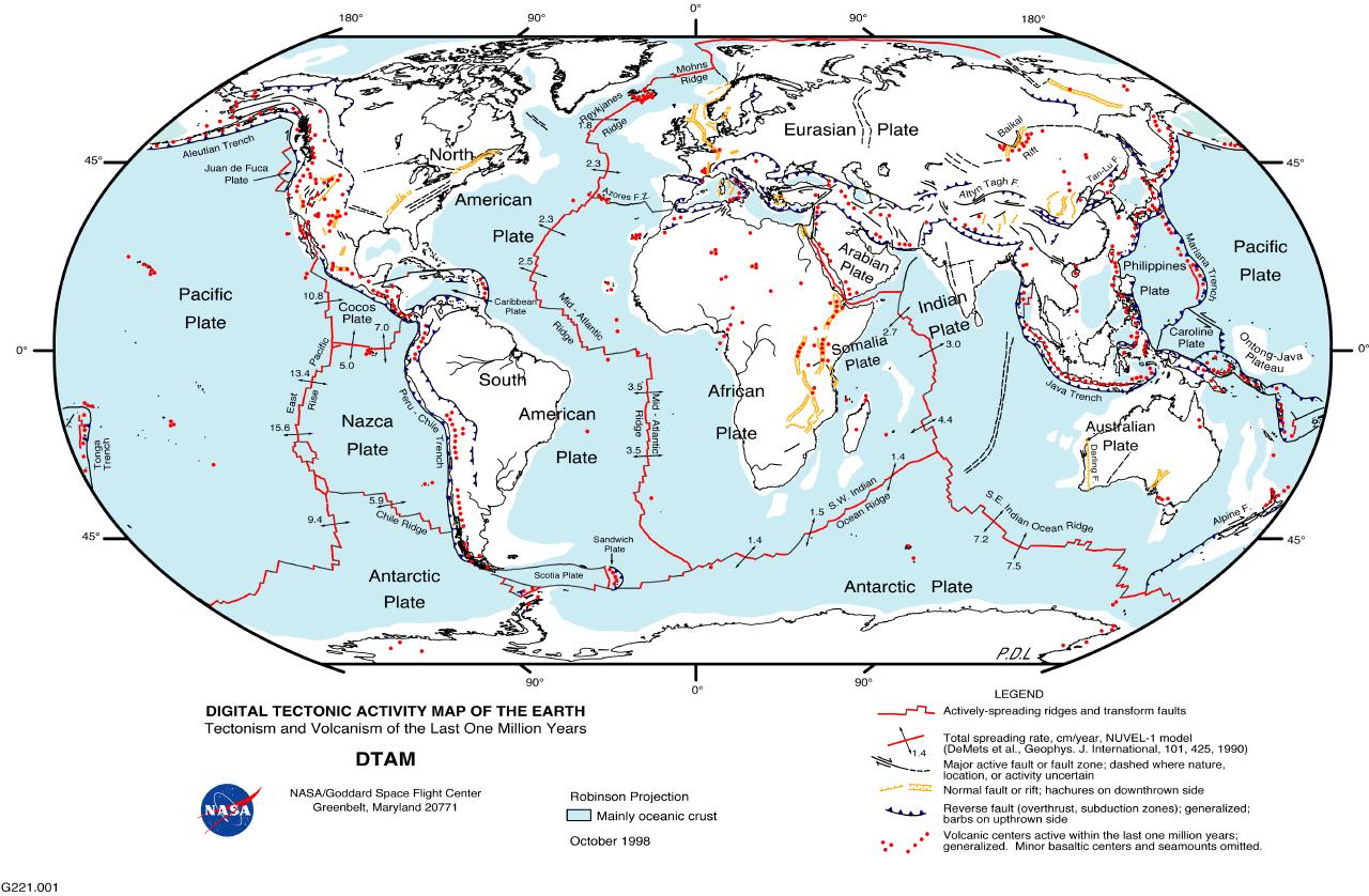 Thailand Mining & Resources (www.mining.co.nr): plate tectonics map