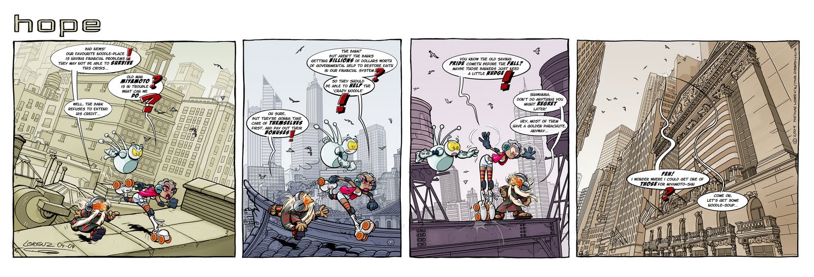 A comic adventure: HOPE 'comic strip'