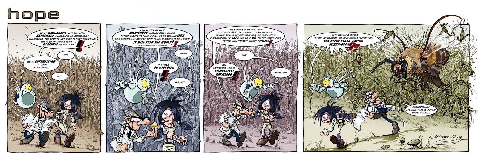 A comic adventure: HOPE 'comic strip'