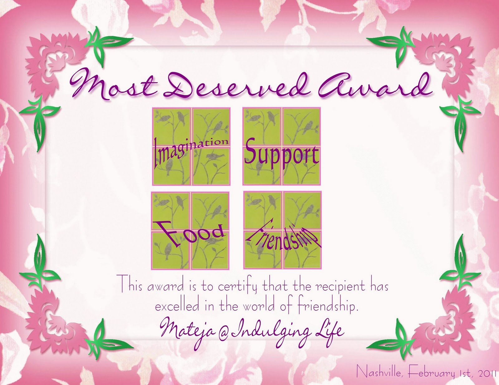 Indulging Life: MY AWARDS