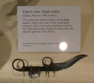 मैं भारत हूँ : wagh nakh (tiger claws)-weapon of shivaji maharaj