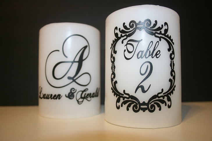 Ten23 Designs: {New Product} Personalizd LED Candles