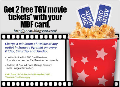 MBF Card : Get 2 Free TGV Movie Ticket ~ GoCari | Malaysia Contest