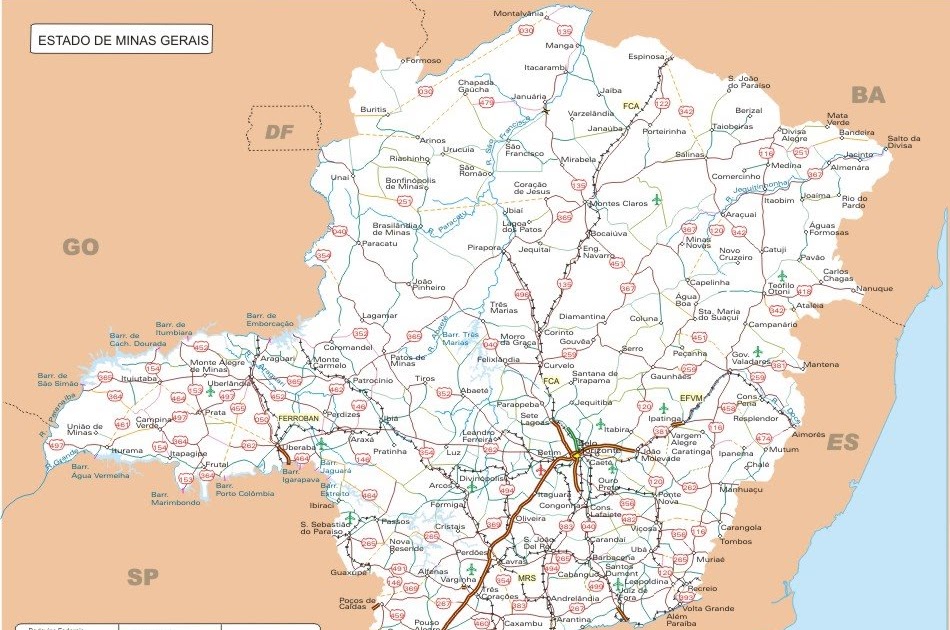GEOGRAFIA: Mapa De Minas Gerais