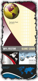 Globe vector card templates ~ In card visit | Công ty in nhanh lấy ngay ...