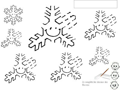 Maternelle: Graphisme, le flocon de neige
