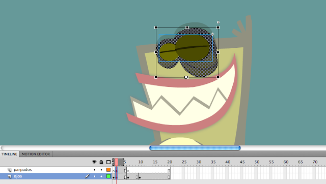 Cosas interesantes de animación: Animar un parpadeo (con el programa Flash)