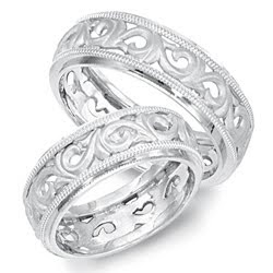 Luxury Diamond Filigree Wedding Rings | Miracle Wedding Rings