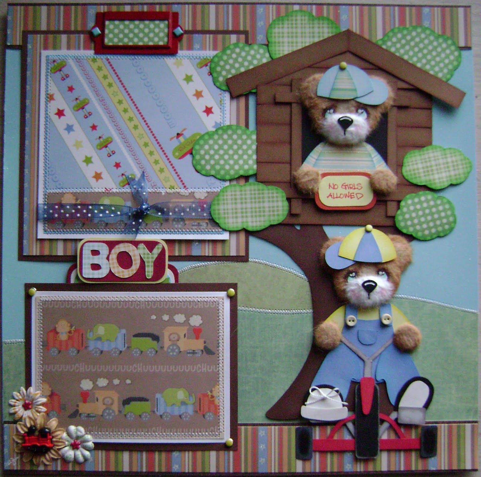 Alicazam: Scrapbook Layout 5: Boy Oh Boy