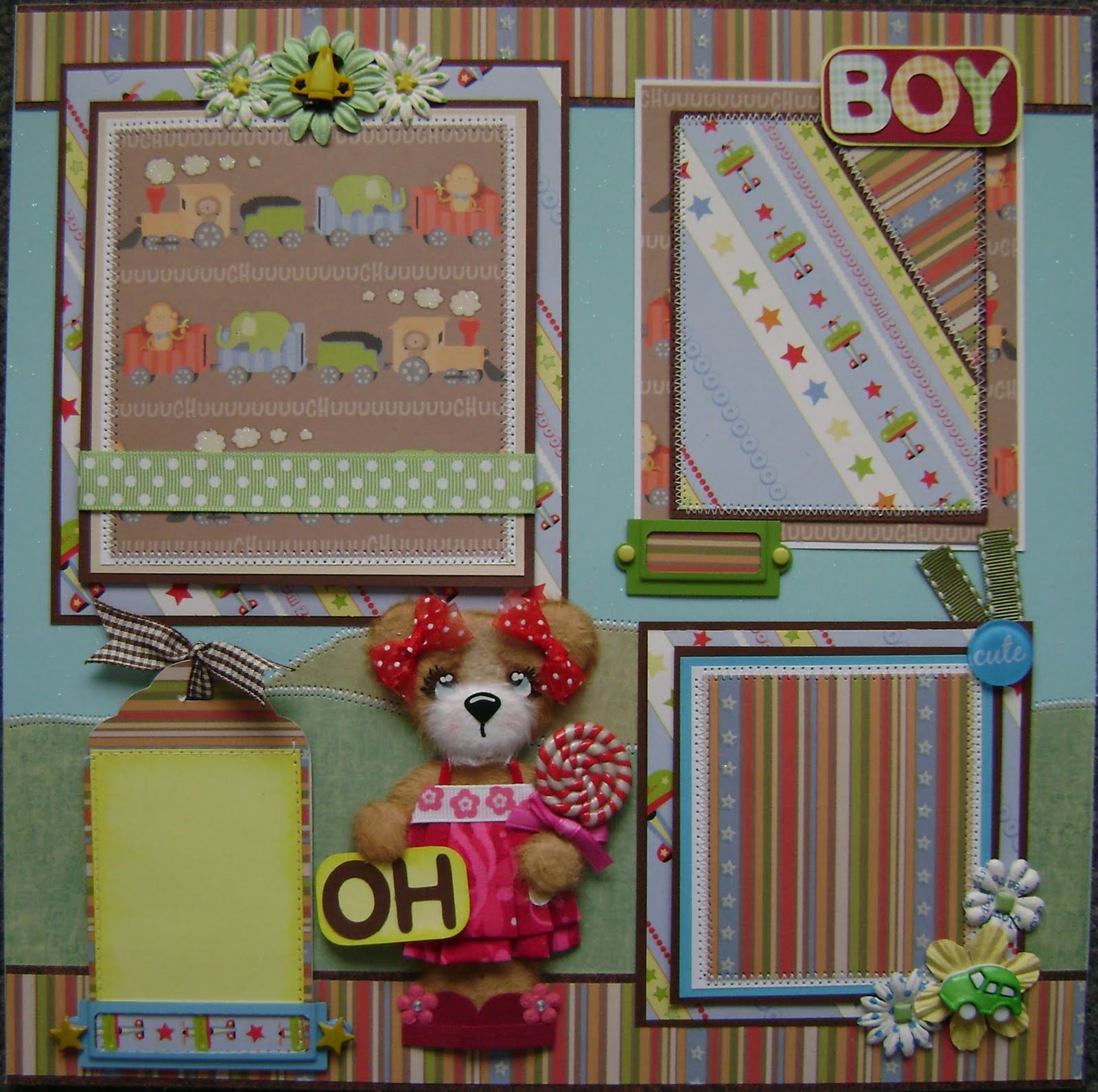 Alicazam: Scrapbook Layout 5: Boy Oh Boy
