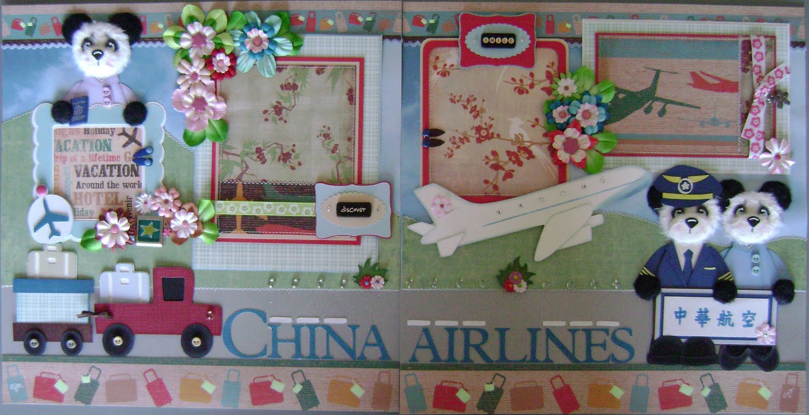 Alicazam: Scrapbook Layout 7: China Airlines