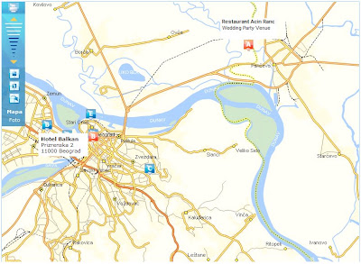 Smiljana and Chris' Wedding: Map to the restaurant Acin Ranc