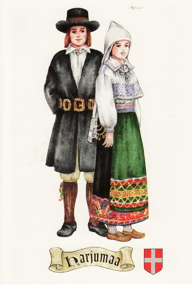 ULVIKARU POSTCARDS: ESTONIA - National costumes of Harjumaa