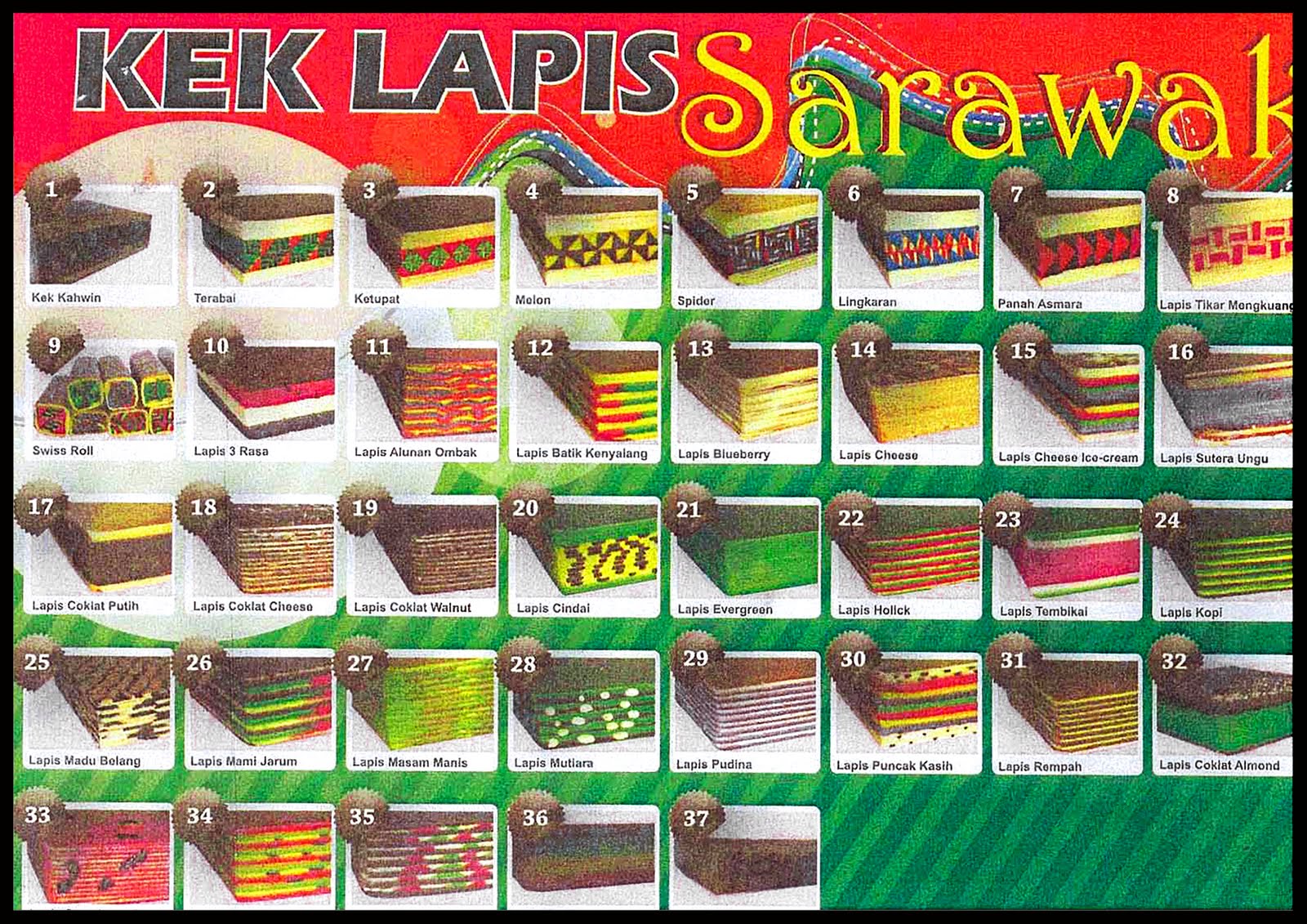 Kuih Raya & Biskut 2010: Kek Lapis Sarawak