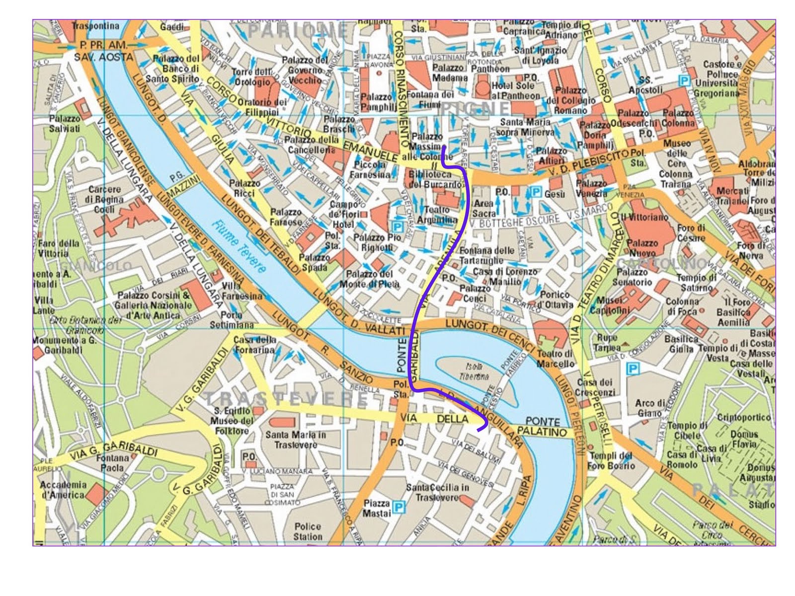 Quartier De Rome Trastevere Maps