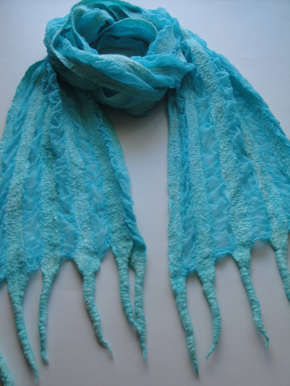 ART-FELT: Aqua - Nuno Felted Scarf from Light and Airy Collection