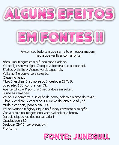 Alguns efeitos em fontes. II | Love Story editições