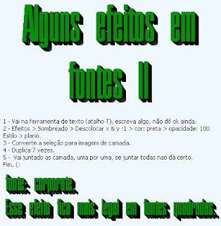 Alguns efeitos em fontes. II | Love Story editições