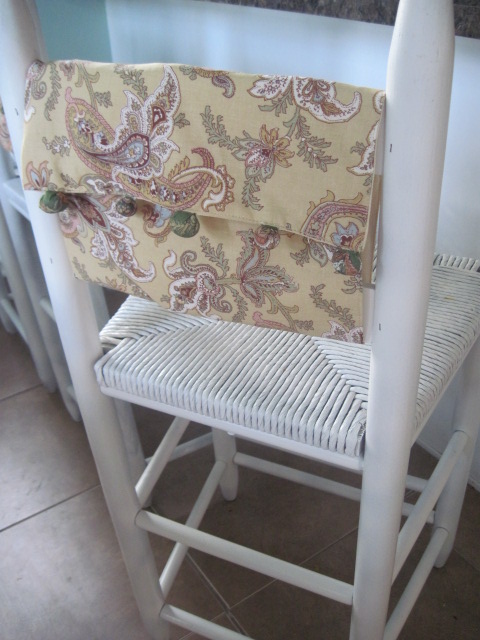 Two Shades of Pink: Simple Chairback Covers Made From Placemats