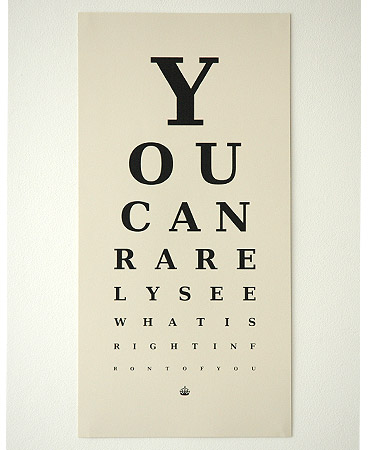 Year 1 and 2 context: Eye chart visual investigation