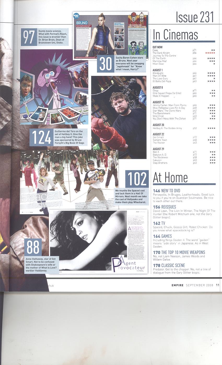 Media GCSE Resources: Empire Magazine Contents Page - Watchmen