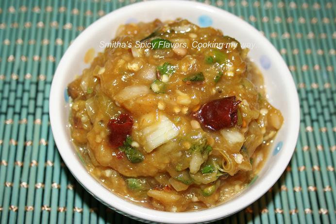 Vankai Pachadi / Eggplant, Brinjal Chutney ~ Smitha's Spicy Flavors ...
