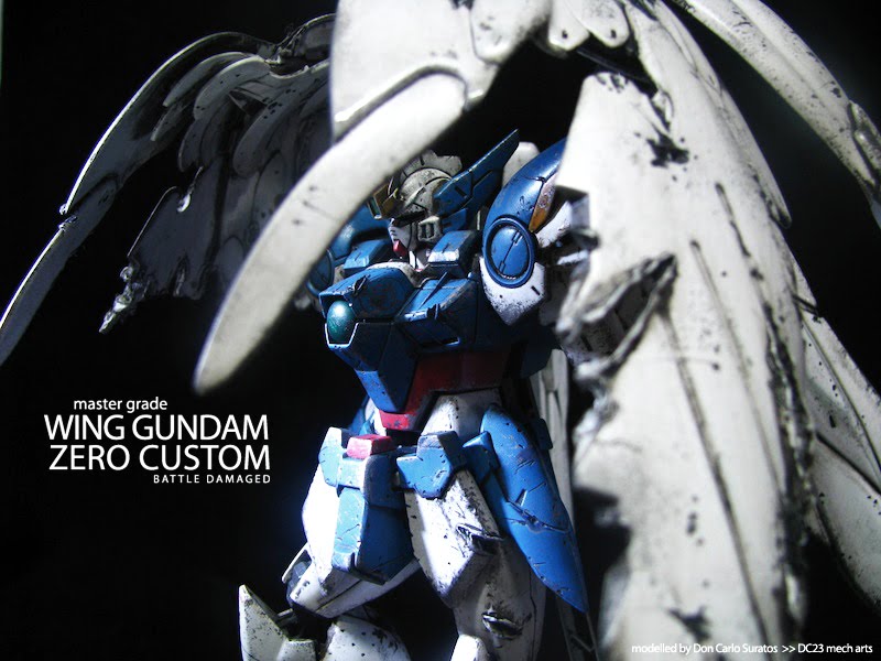 Wing Gundam Zero Custom - battle damaged ~ Collage Art