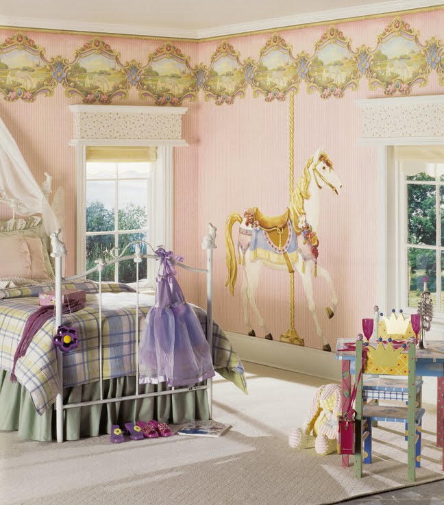 Poze mobilier camera copii, amenajare camera copii, tapet, perdele